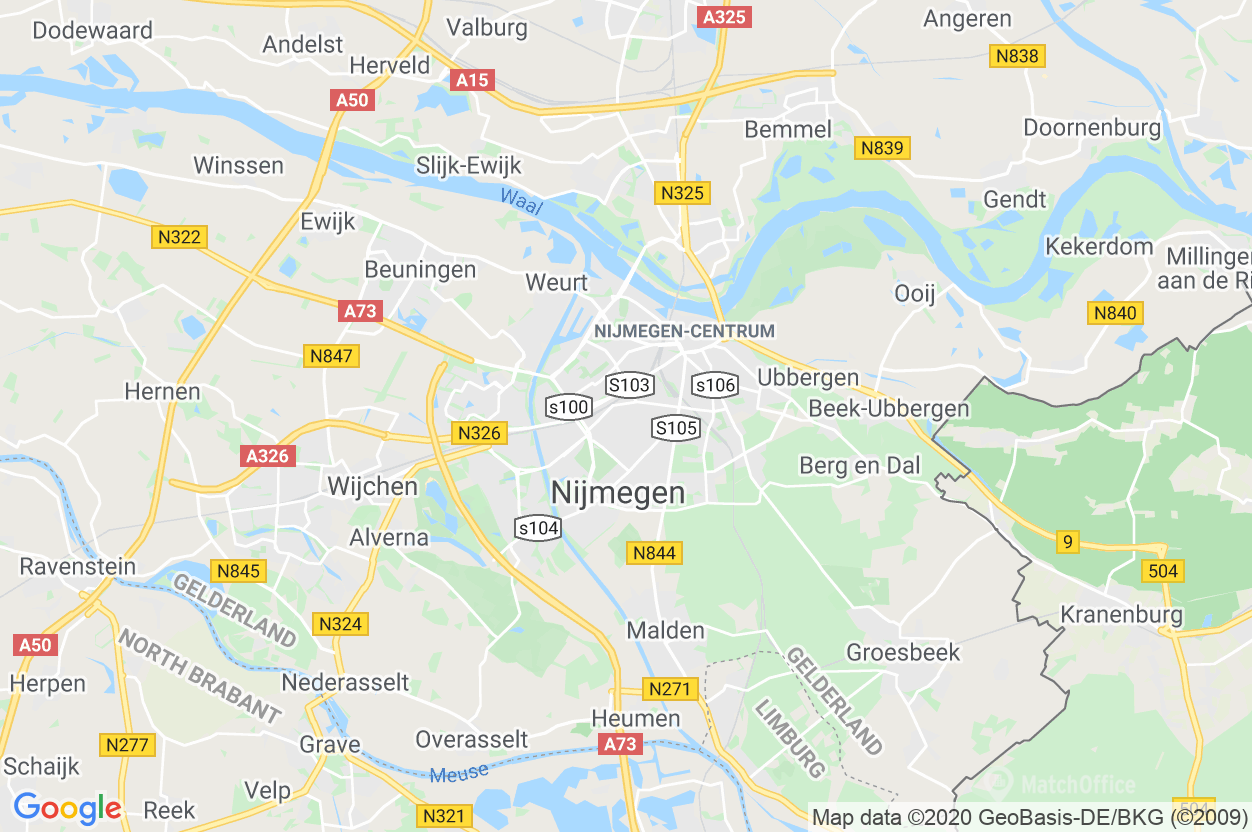 Nijmegen Op De Kaart Van Nederland - kaart